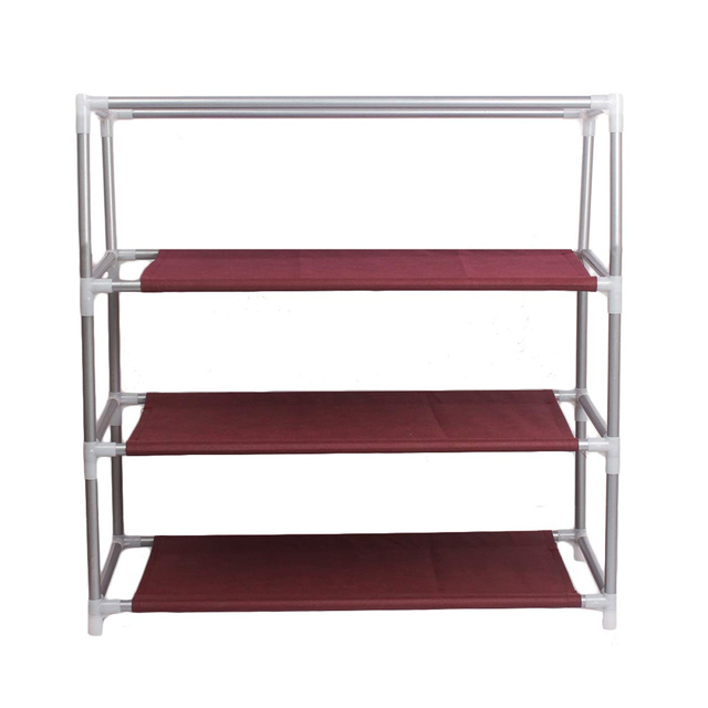 Classcomfort | Metal Foldable Shoe Rack With 3 Shelves